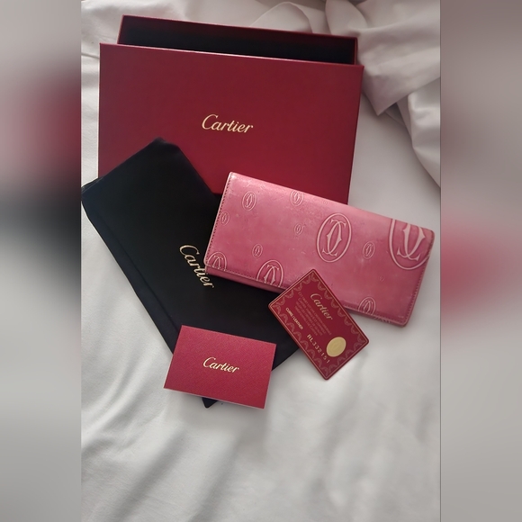 Cartier | Bags | Cartier Pink Happy Birthday Wallet | Poshmark